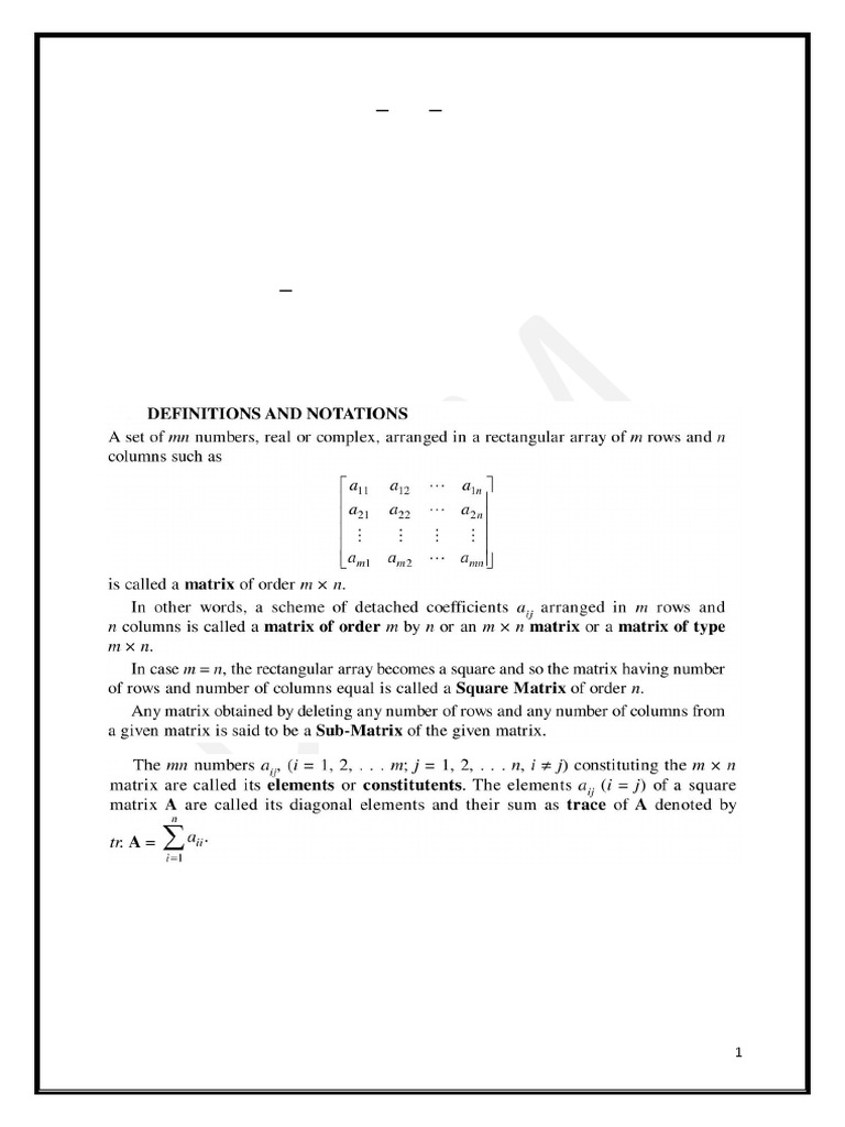 Matrix Unit I I I | PDF | Matrix (Mathematics) | Eigenvalues And ...