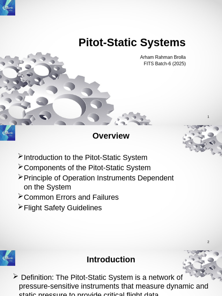 Pitot Static Systems | PDF | Aerospace | Aviation