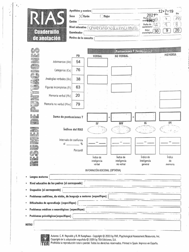 Protocolo RIAS Para Actividad Evaluativa | PDF
