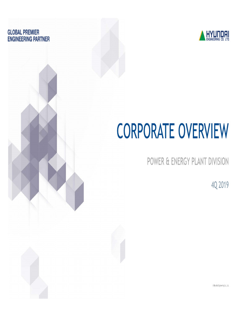 2019 (4Q) - Hyundai Engineering - Company Introduction (Power N Energy ...