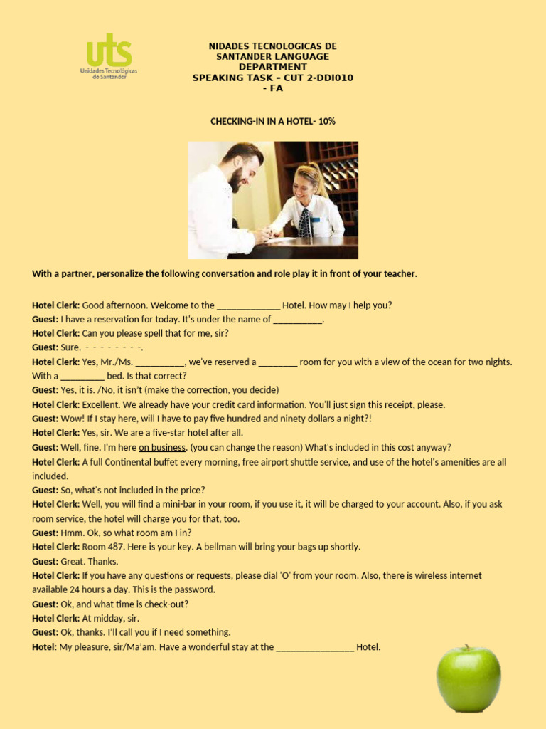 Speaking Task 2 English 2 Unit 3 2023 2 Alexandra Lizarazo | PDF ...