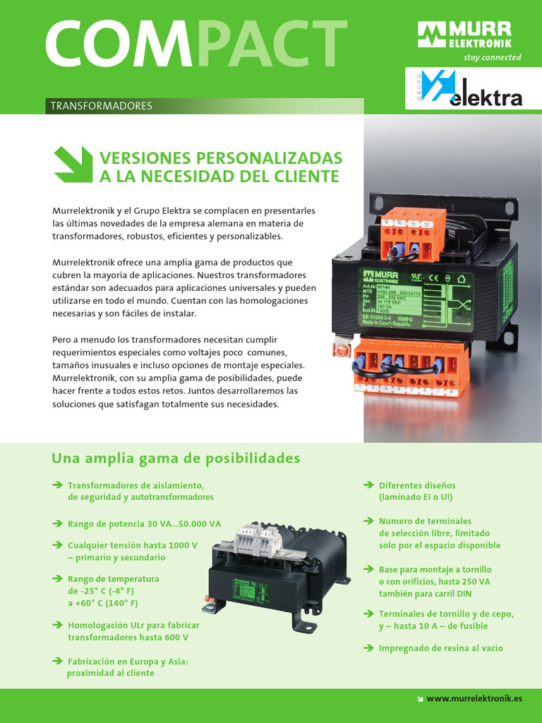 Transformatoren 07 16 Elektra Neu | PDF | Transformador | Fuente de alimentación