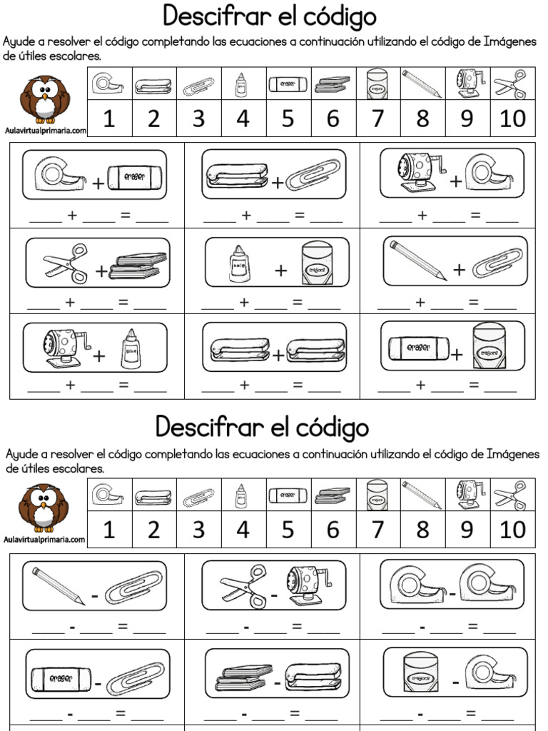 Descifra el código matemático de regreso a la escuela | PDF ...