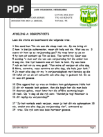 Grade 4 Afrikaans Exam November 2021 | PDF