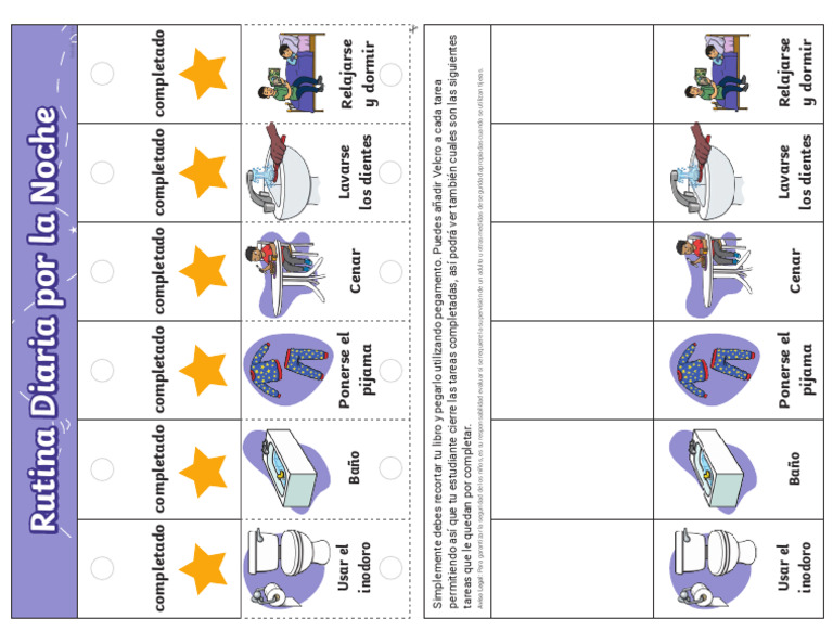 Rutina Nocturna para Niños | PDF