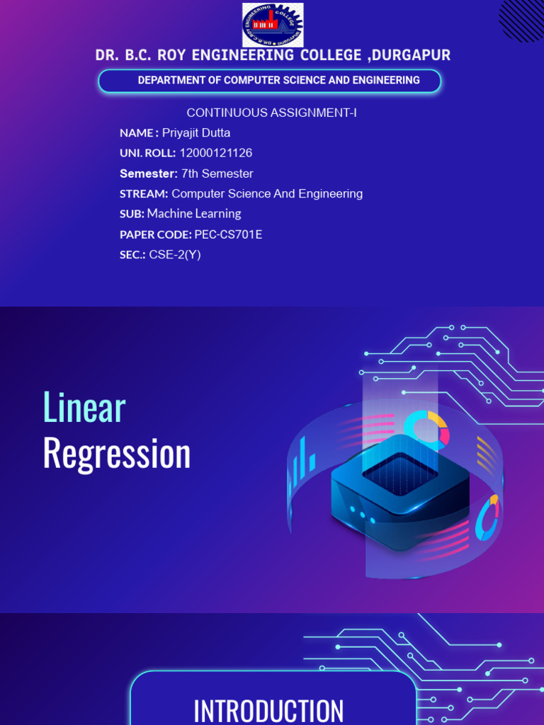 Priyajitdutta ML | PDF | Linear Regression | Dependent And Independent Variables