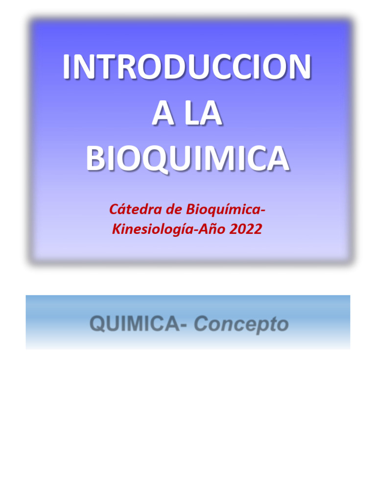 Intro A La Bioquimica | PDF | Organismos | Biología