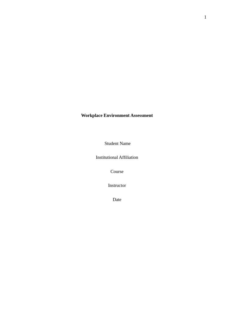 Workplace Environment Assessment Insights | PDF | Leadership | Nursing
