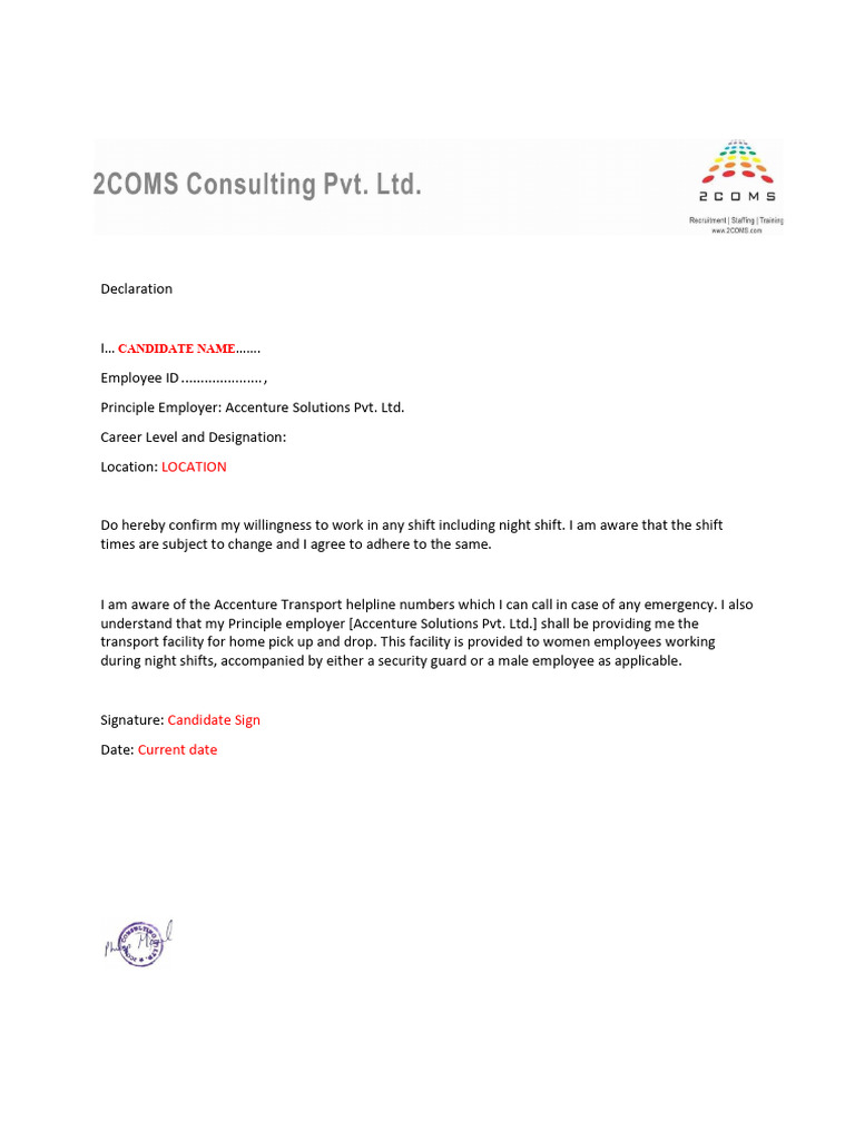 Declaration Sample | PDF