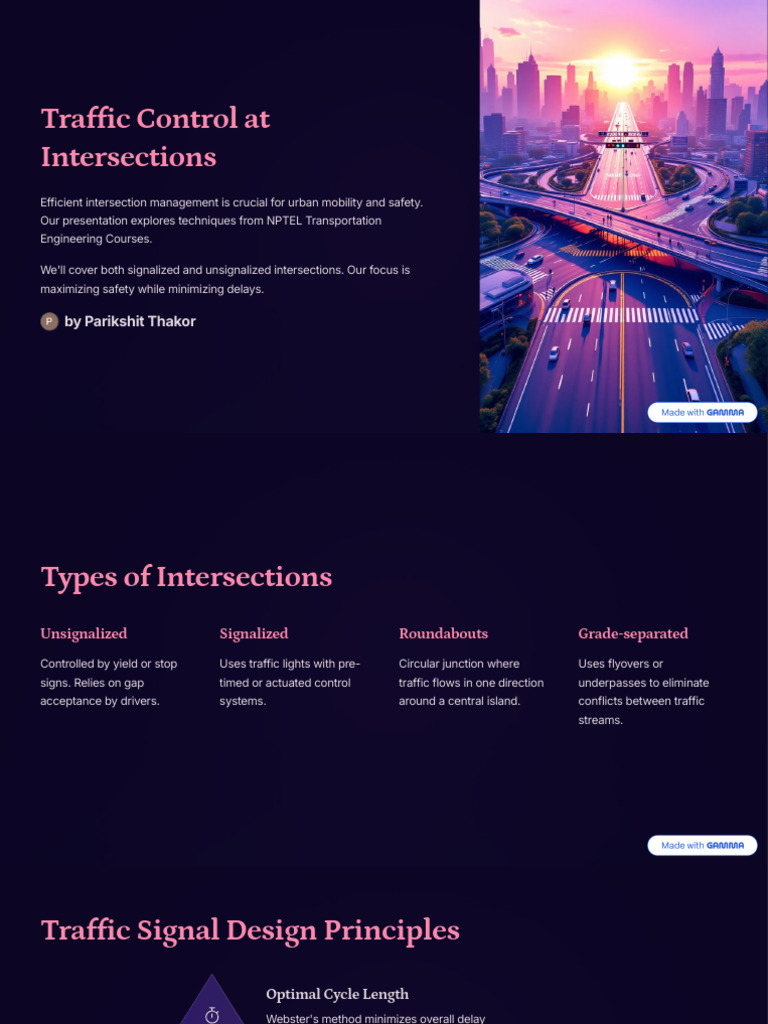 Traffic Control at Intersections | PDF | Intersection (Road) | Traffic