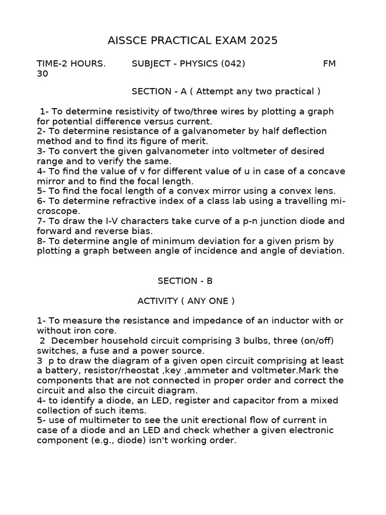 PHYSICS PRACTICAL | PDF
