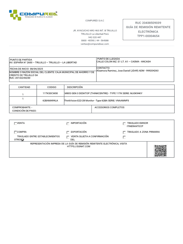 Guia de Remision Casma | PDF