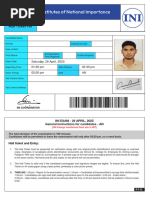 nptel hall ticket | PDF | Identity Document