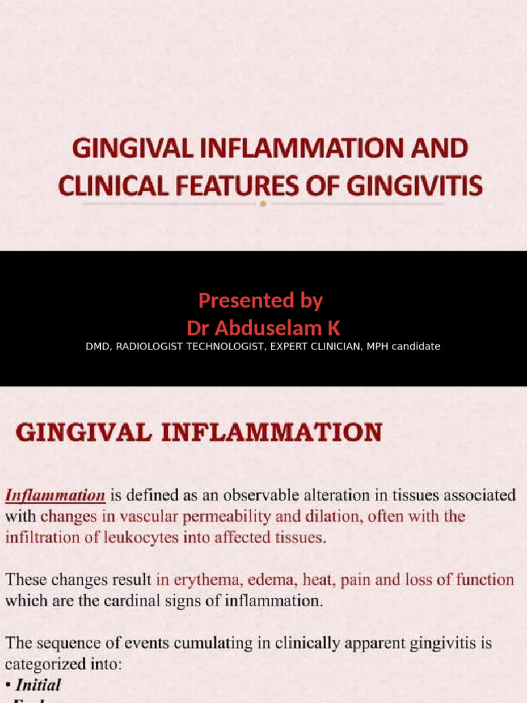 Gingival Inflammation and Features | PDF