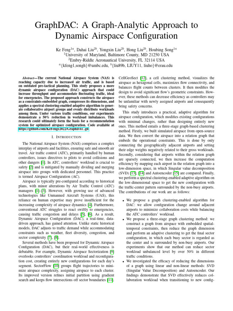 GraphDAC A Graph-Analytic Approach To | PDF | Air Traffic Control ...