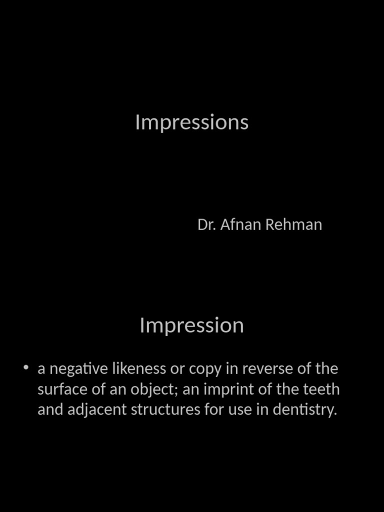 Impression Materials | PDF | Materials