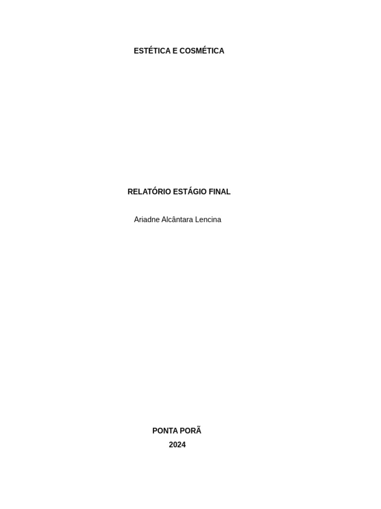 Relatório Final Ariadne | PDF | Massagem | Queimadura