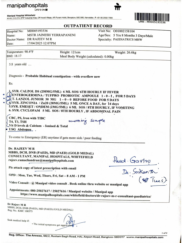 Jainesh Prescription | PDF