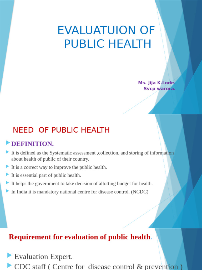 Evaluation Methods in Public Health | PDF | Evaluation | Hospital