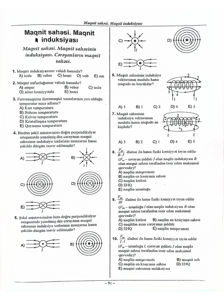 Maqnit sahəsi maqnit induksiyası | PDF