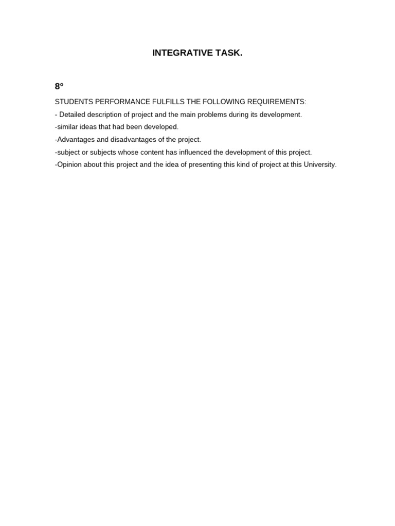 Integrative Task | PDF
