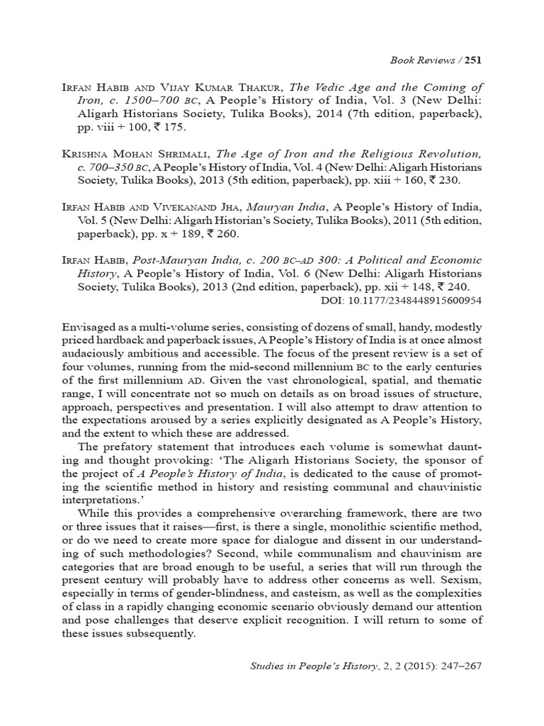 I H V K T: The Vedic Age and The Coming of Iron, C. 1500-700 | PDF | Vedas