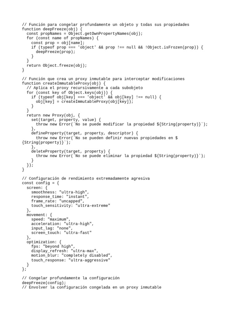 Profundidad y Inmutabilidad en JavaScript | PDF