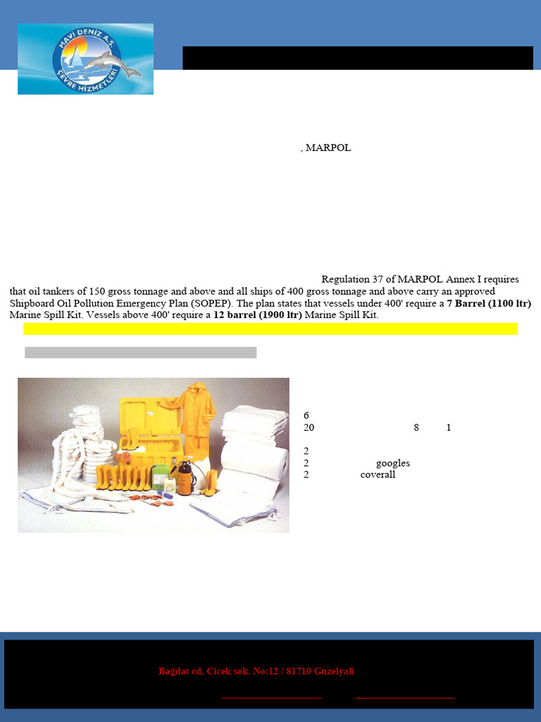 Marine Oil Spill Kit - Catalog 2020 | PDF | Ships | Oil Spill