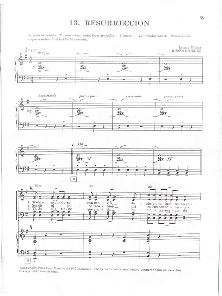 13. RESURRECCION:Piano jdik | PDF
