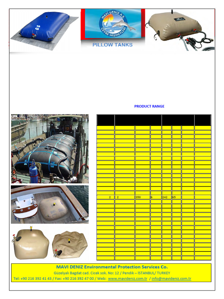 Pillow Tanks Catalog 2020 | PDF | Water | Cargo