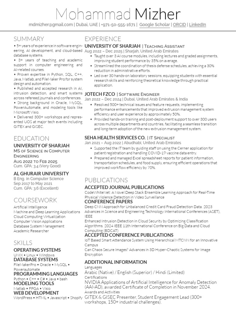 Two Column Resume Siddharth | PDF | Artificial Intelligence | Intelligence (AI) & Semantics