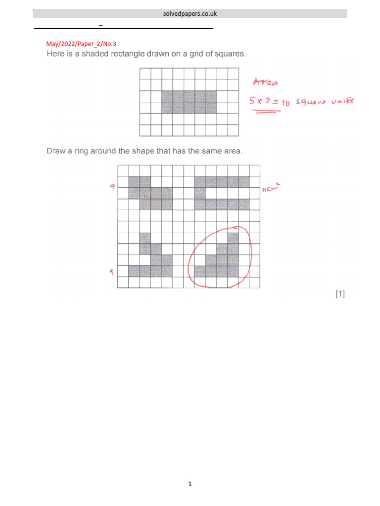 2022 17 Area and Perimeter Checkpoint Primary Mathematics (1) | PDF