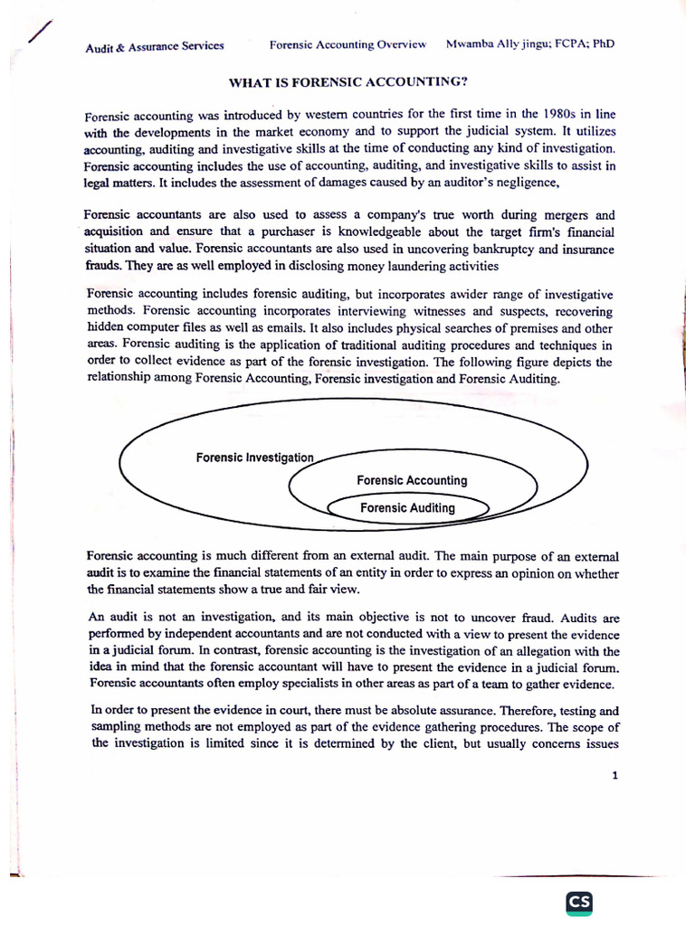 FORENSIC ACCOUNTING | PDF