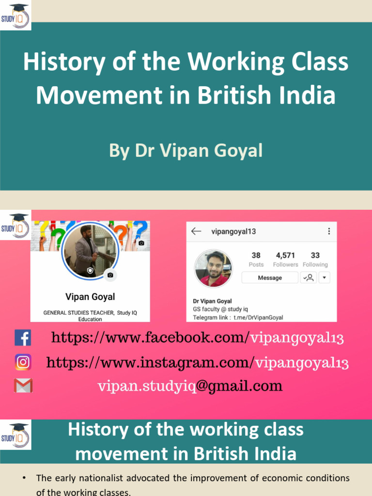History of Working Class Movements in India | PDF | British India