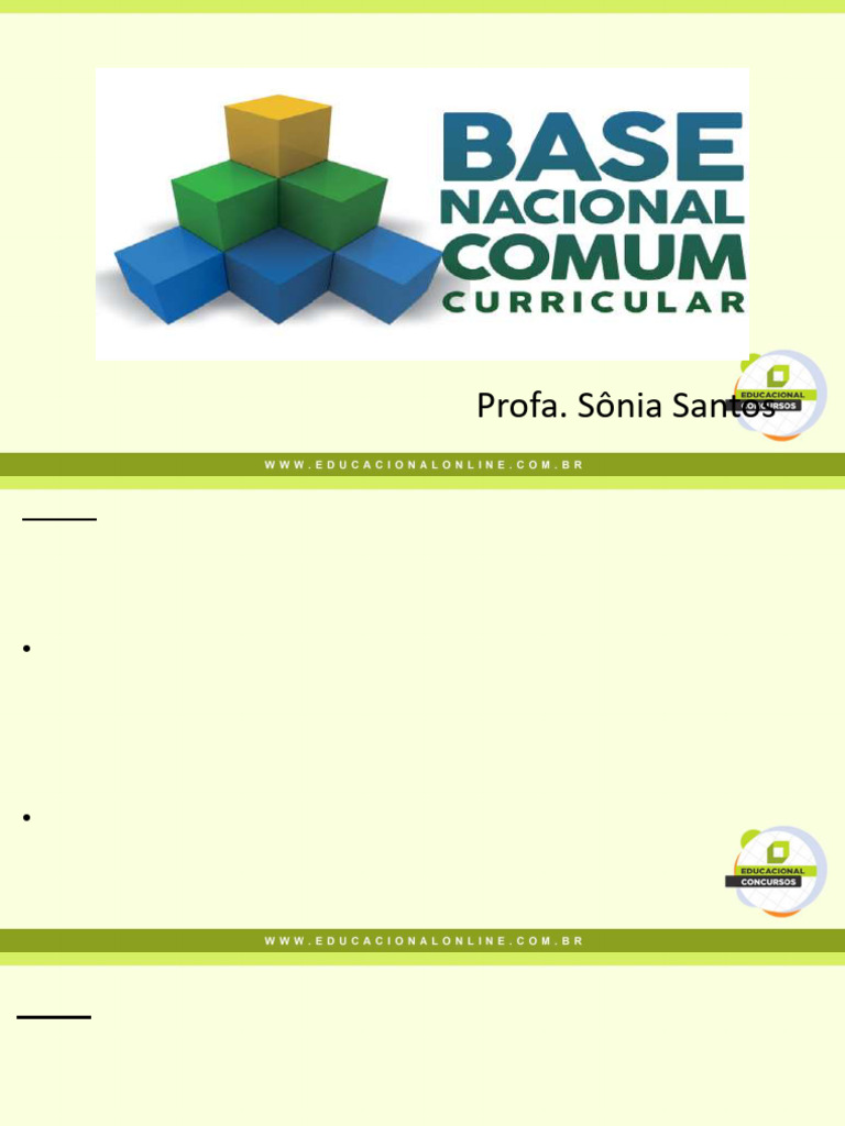Base Nacional Comum Curricular: Diretrizes e Competências | PDF ...