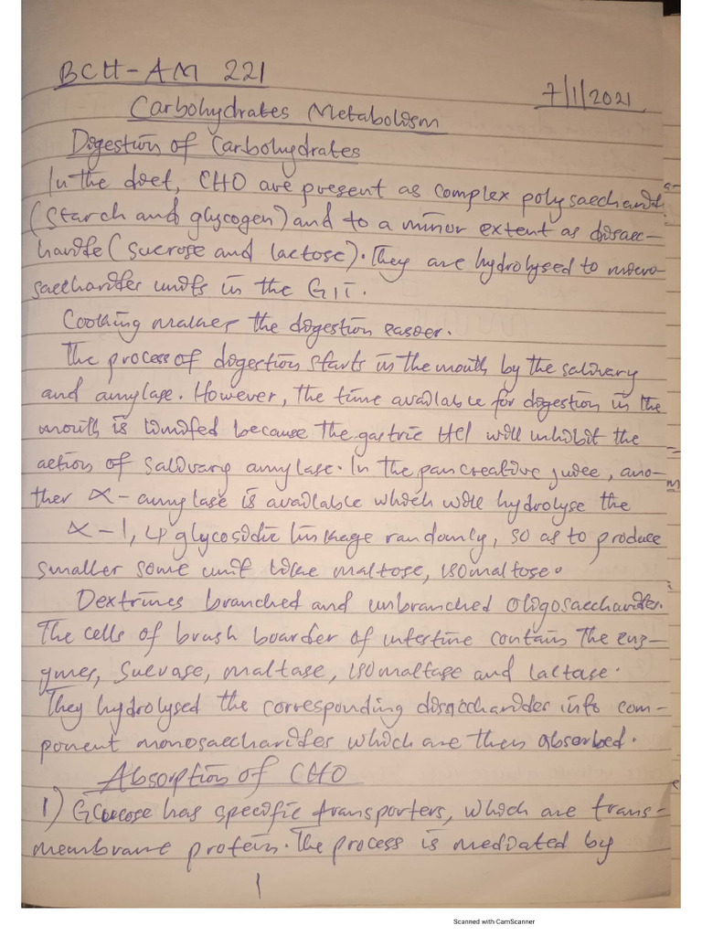 BCH-AM 221 Lec. Note | PDF