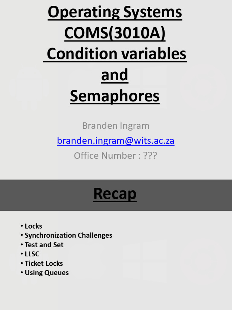 Conditional and Semaphore | PDF | Computing | Computer Programming