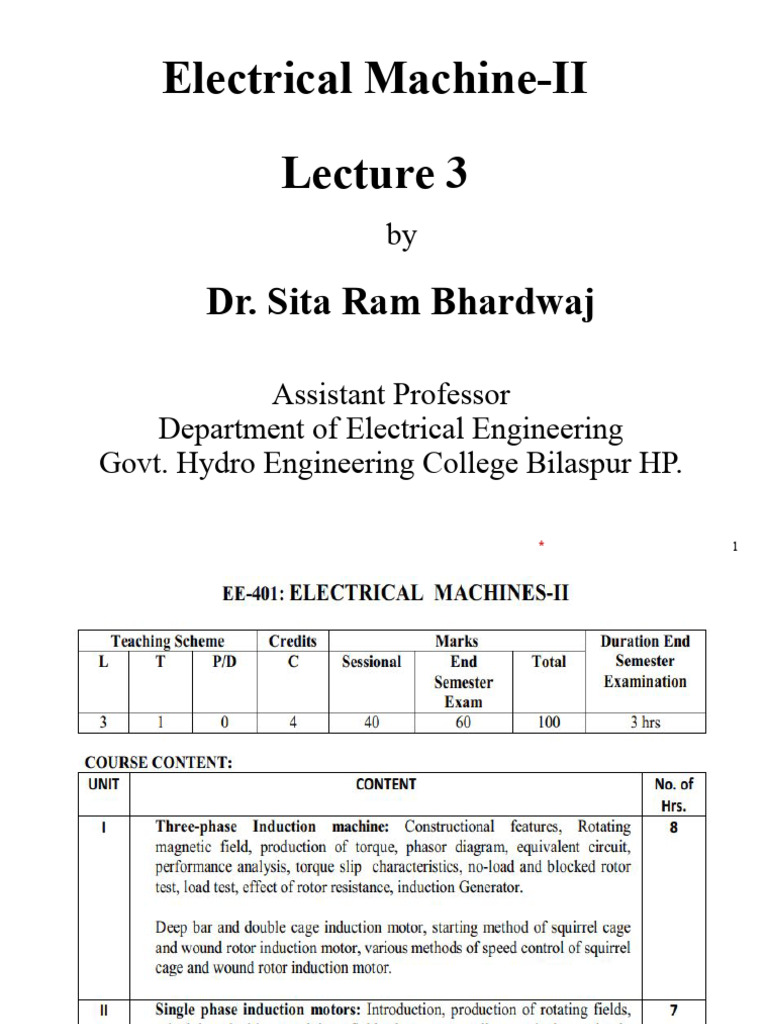 2 Electrical Machine 2 | PDF