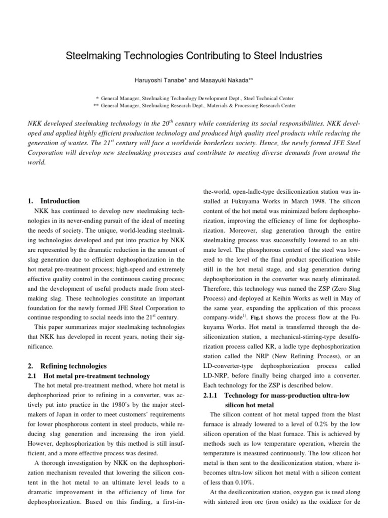 Stel Mking Tech | PDF | Technology & Engineering