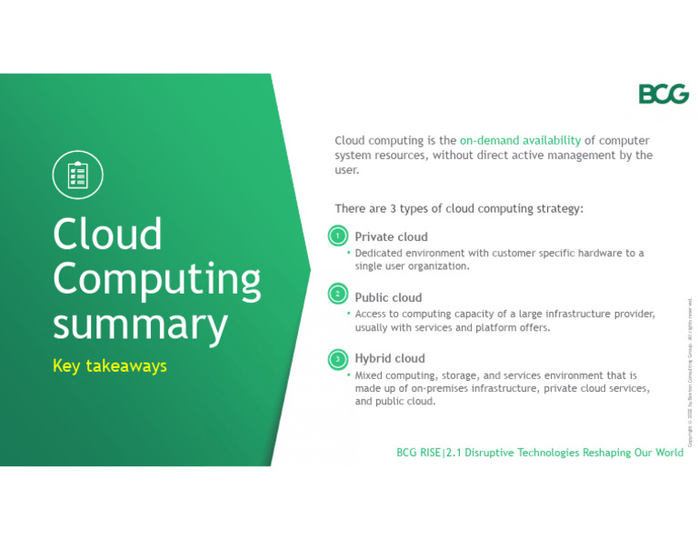 Cloud Computing Summary | PDF
