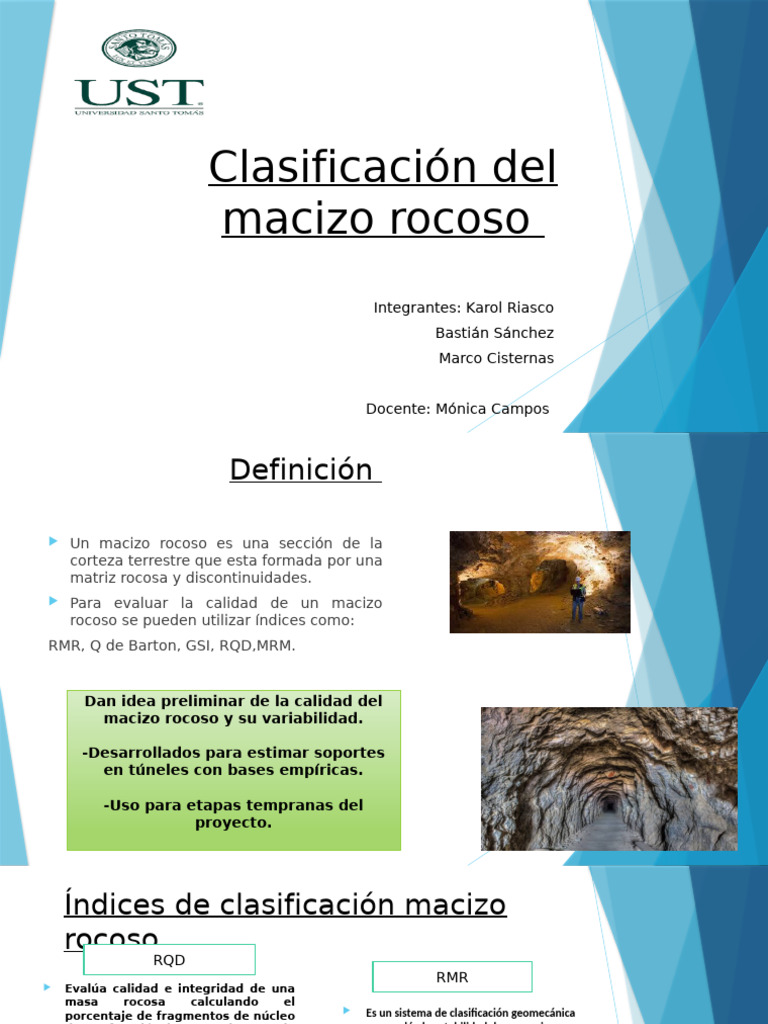 Clasificación Del Macizo Rocosoppt | PDF