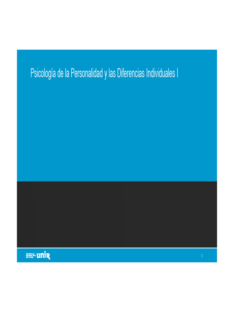 Personalidad+I Presentación+asignatura+PER+3995 | PDF | Psicología de ...