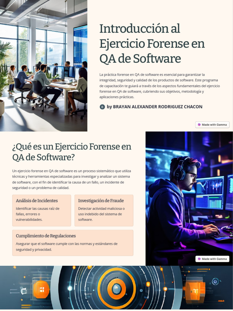 Introduccion Al Ejercicio Forense en QA de Software | PDF | Software | Ciencias de la Computación
