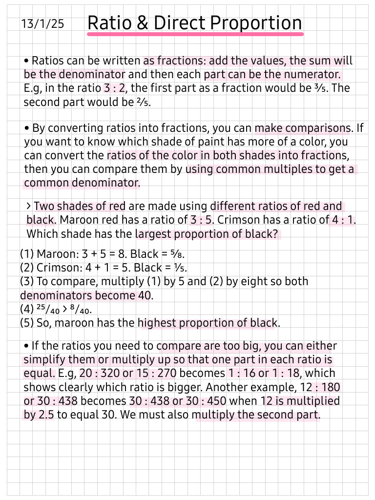 Ratio & Direct Proportion | PDF