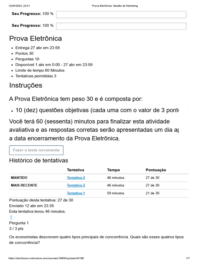 Compilado Provas Gestão de Marketing | PDF | Marketing | Mercado (economia)