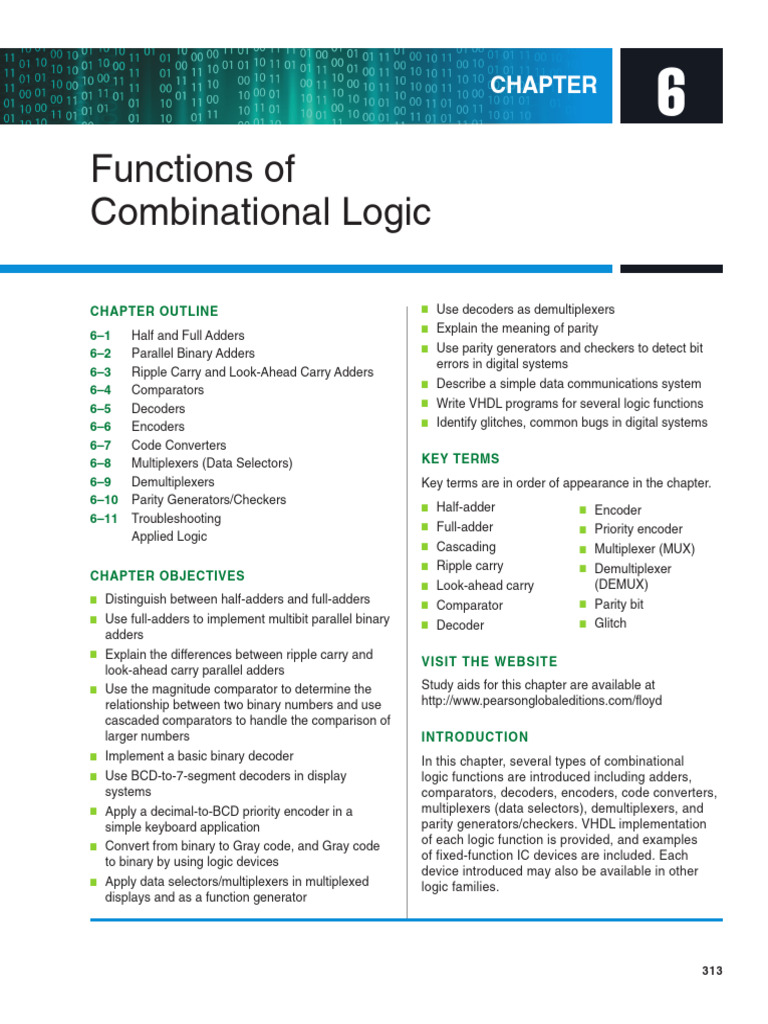 Logic Gapter 6 | PDF | Logic Gate | Digital Electronics