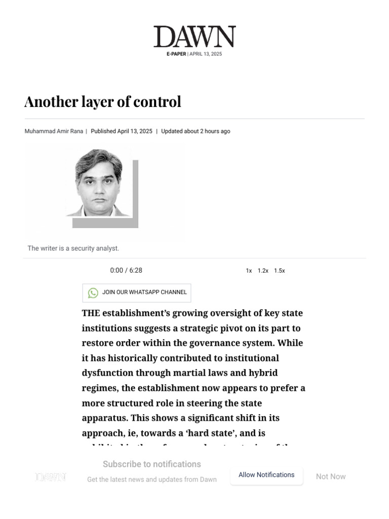 Another Layer of Control - Newspaper | PDF | Government | National Security