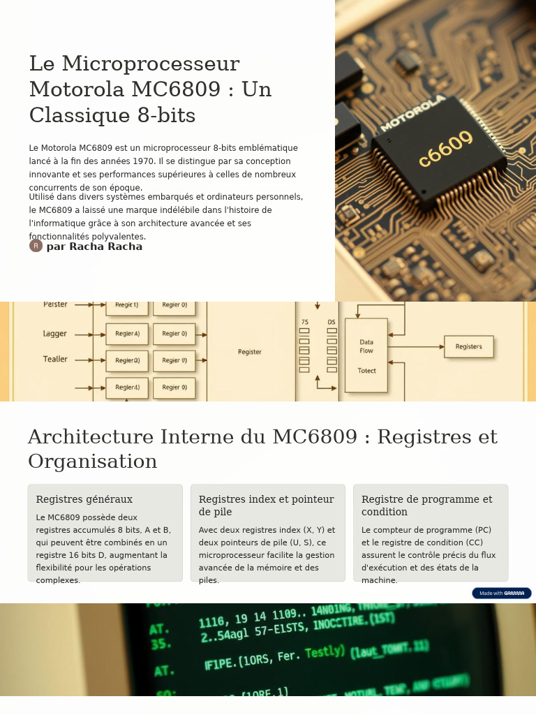 MC6809 : Microprocesseur 8-bits Iconique | PDF | Microprocesseur ...