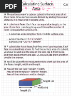 Surface Area of Cube - Formula, TSA of Cube, LSA (CSA) of Cube | PDF ...