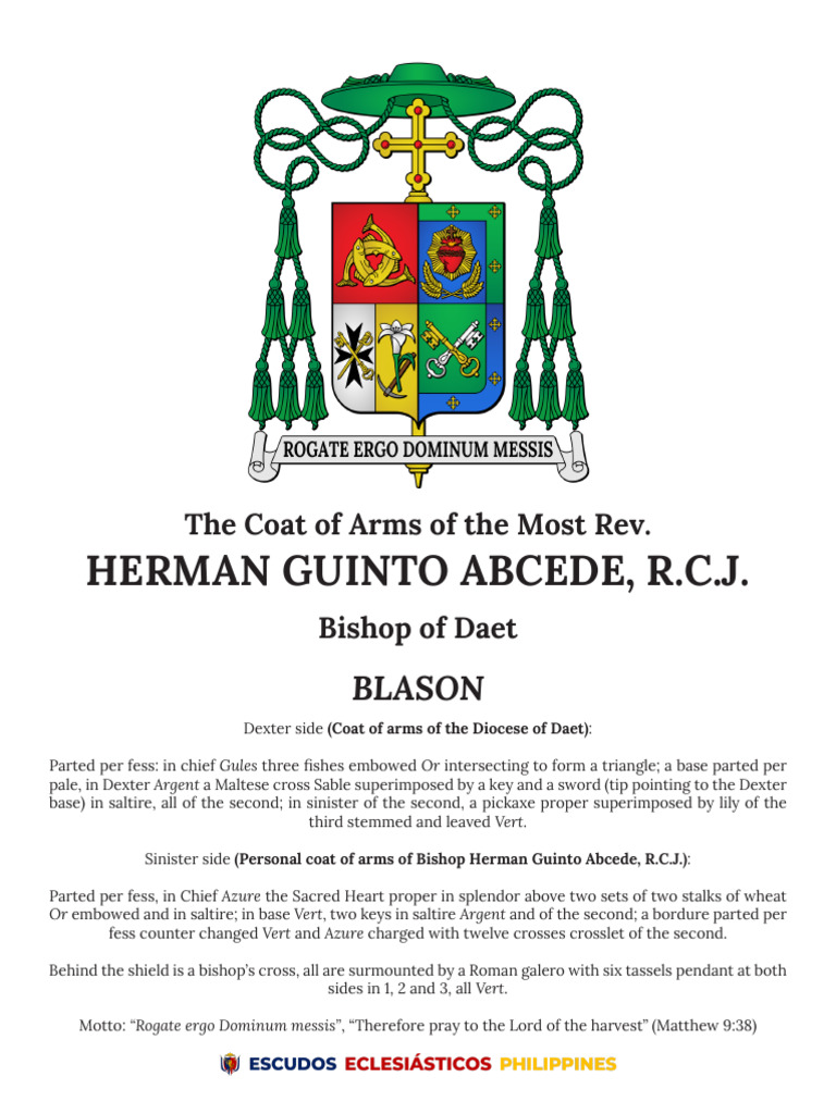 English Bishop Herman Abcede CoA Explanation EEPH | PDF | Heraldry ...